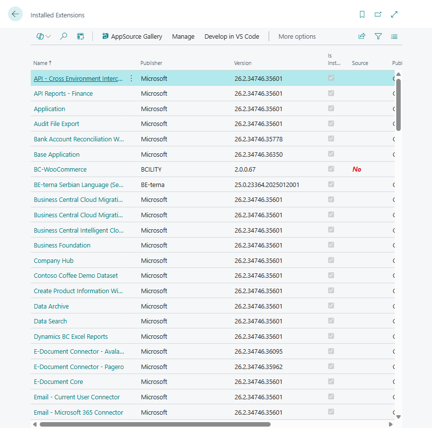 Extension Management - BCILITY DOCS